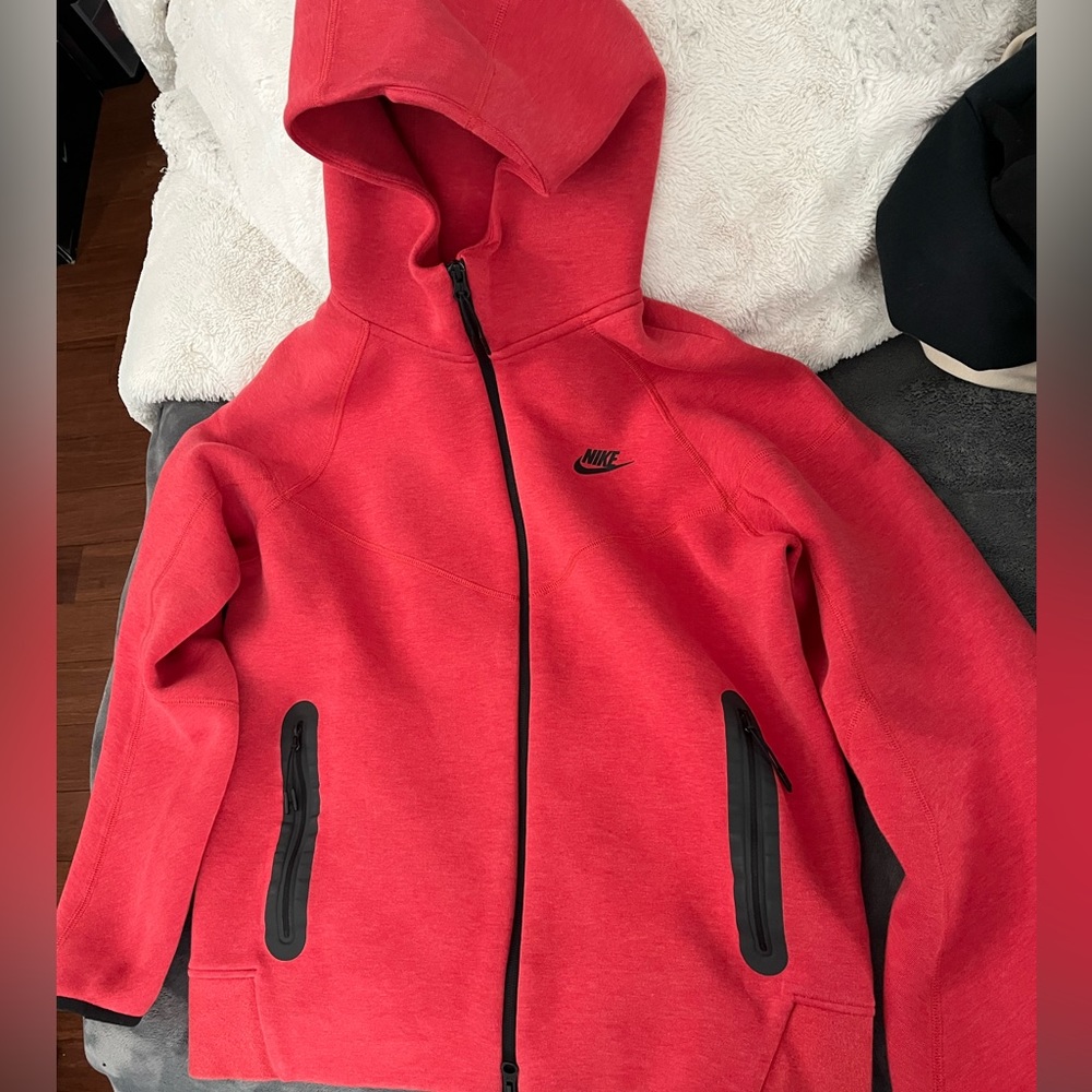 Nike Red Tech Fleece Jacket Men’s - Gem